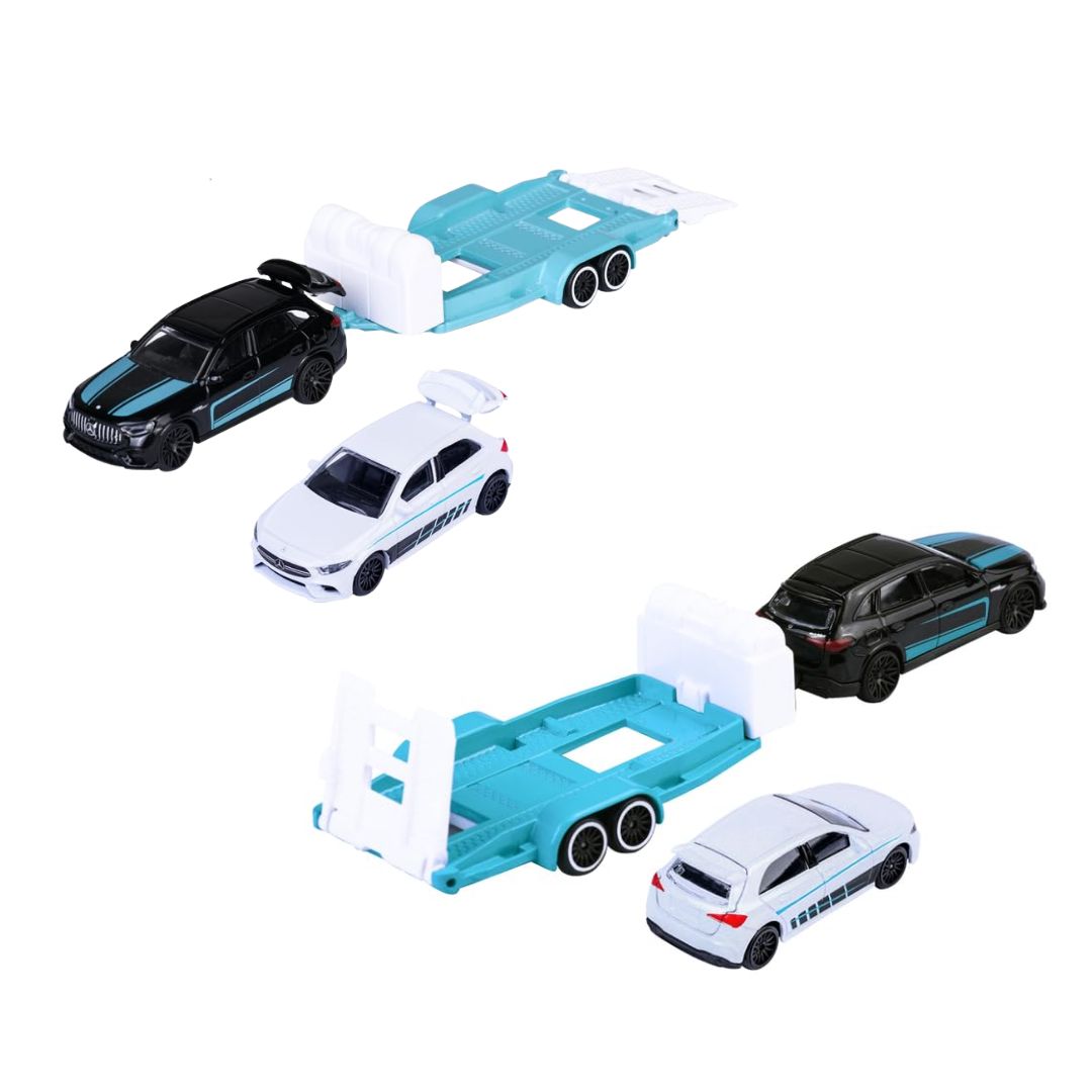 Mercedes Benz AMG GLC 63 S + A 35 1:64 Scale Die-Cast Trailer Set By M ...