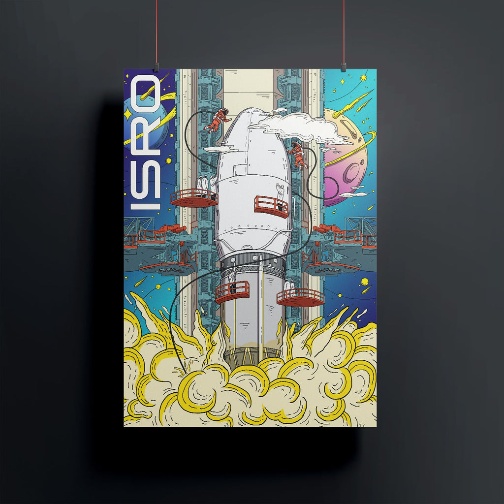 Official ISRO: The Epitome of Space Exploration Jumbo Poster Free ...
