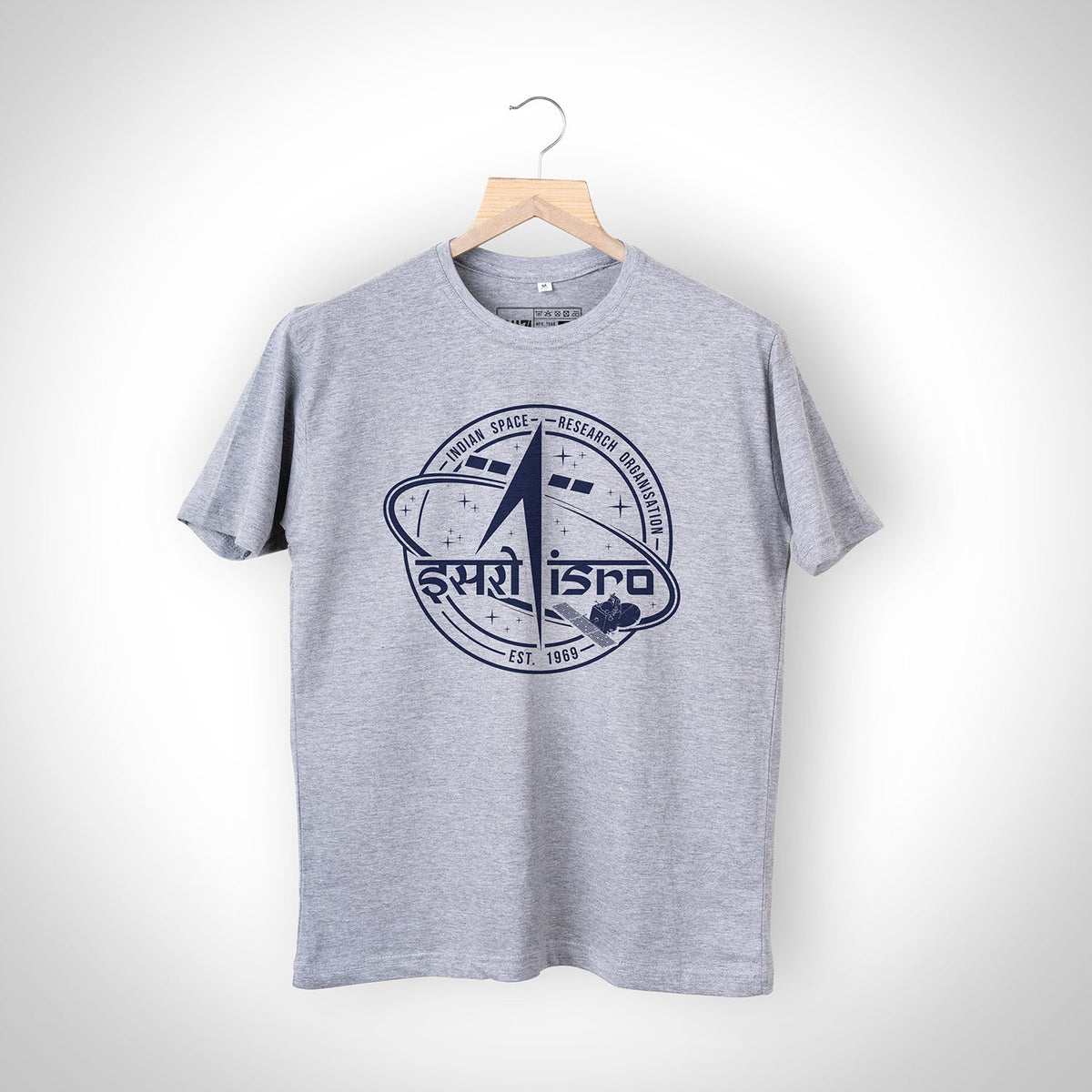 ISRO Grey Classic ISRO logo T-Shirt - www.superherotoystore.com