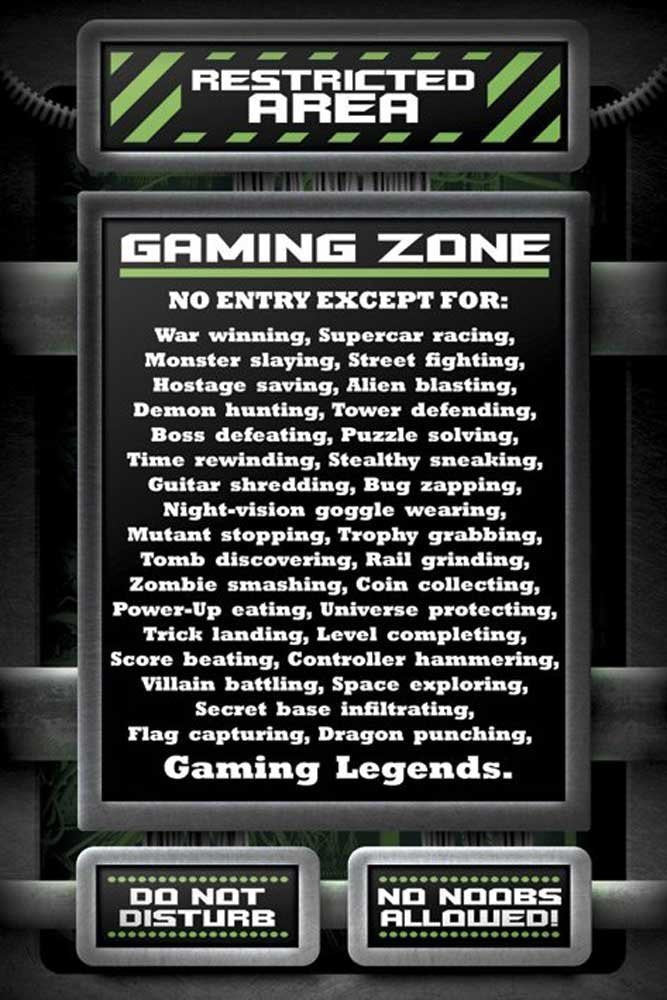 Restricted Area - Gaming Zone Maxi Poster, Shop Now @ superherotoystore ...